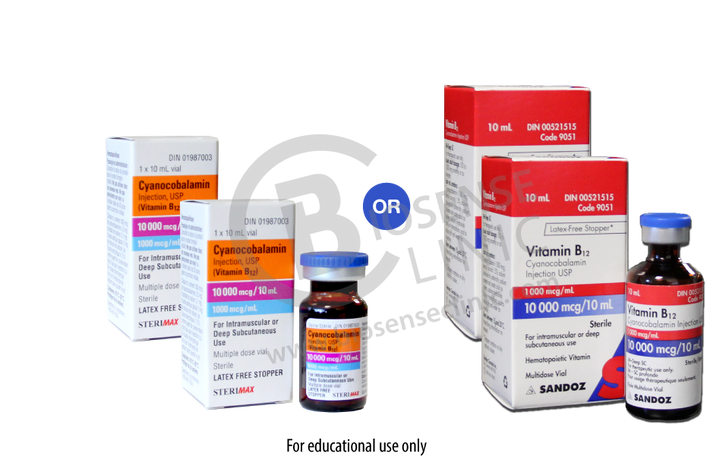 Vitamin B12 Injection at BiosenseClinic.com a Licensed Pharmacy